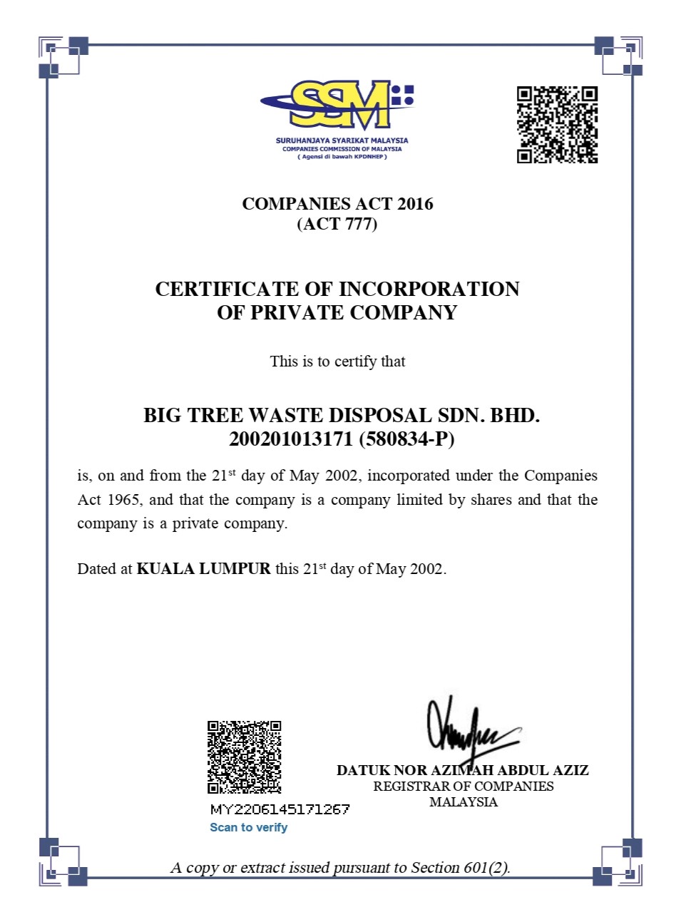 BIG TREE SDN BHD | Waste Recycling Services Malaysia